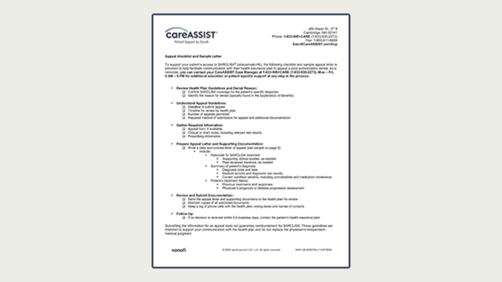 Healthcare Professional Resources | CareASSIST by Sanofi